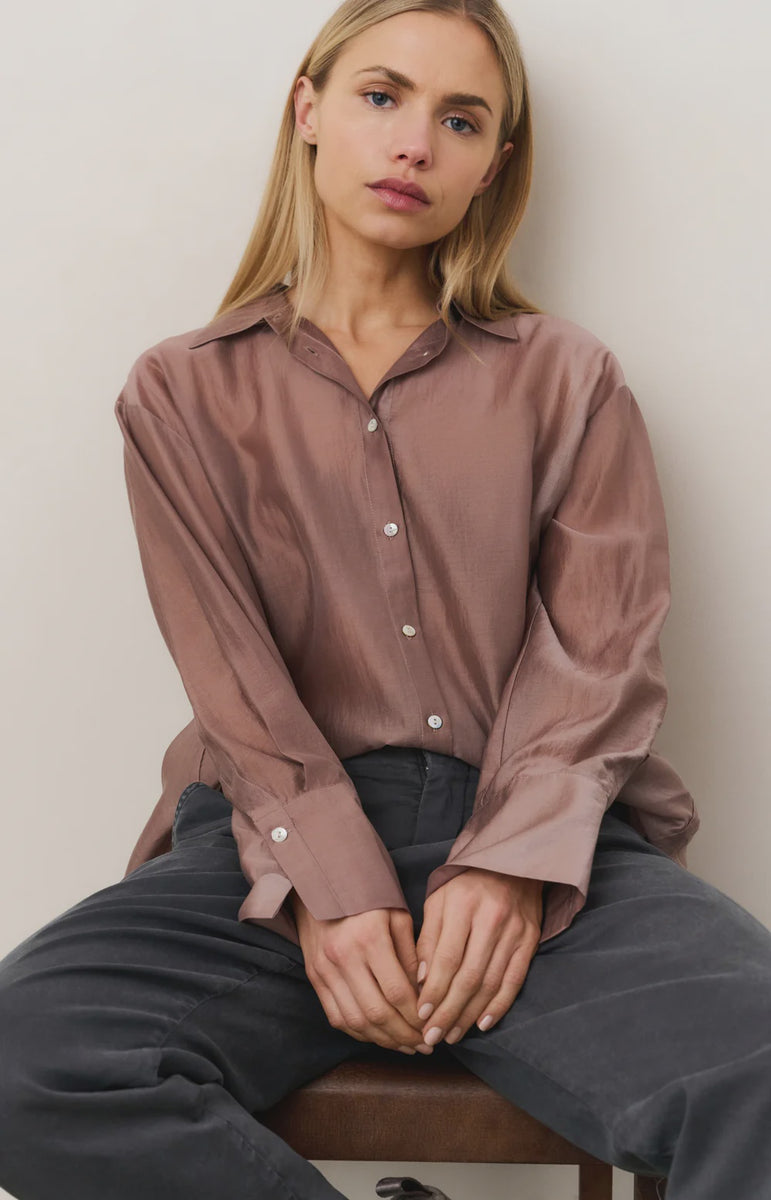 YAYA Sheer Blouse with Back Detail Pink